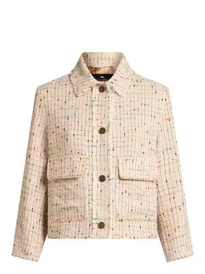 Etro Bouclé Tweed Jacket - Neutrals