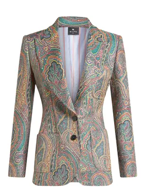 Etro Paisley-print Blazer - Blue