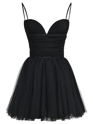 House Of Cb Princess Tulle Mini Dress - Black