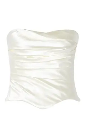 DANIELLE FRANKEL Demi Strapless Bustier Top - Neutrals