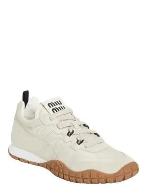 Miu Miu Quilted Nylon Sneakers - F0304 Avorio