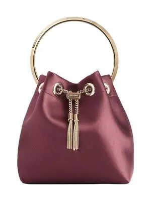 JIMMY CHOO Bon Bon Top-handle Bag - Burgundy
