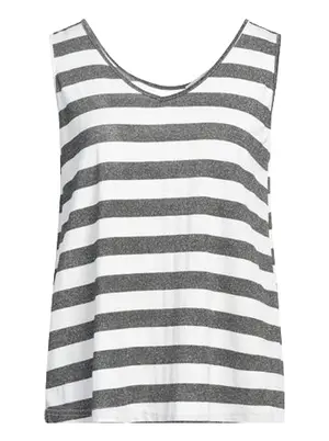 SHIRTAPORTER Striped Jersey Top - Black