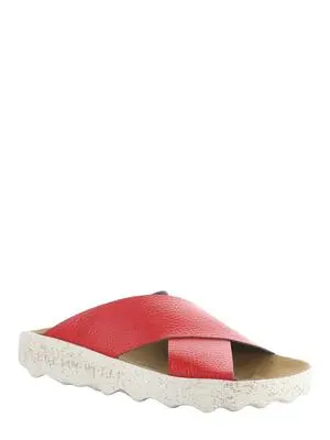 Fly London Cross Slide Sandal - Burnt Red