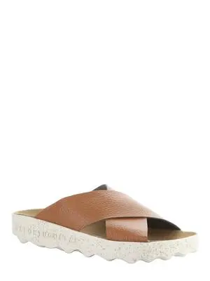 Fly London Cross Slide Sandal - Tan