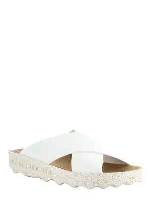 Fly London Cross Slide Sandal - White