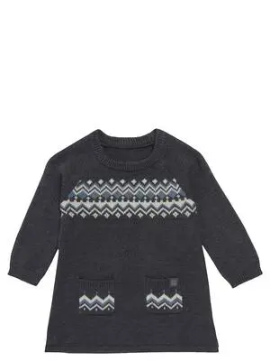 MODERN MOMENTS™ BY GERBER Fair Isle Sweater Dress - Dark Grey Fair Isle