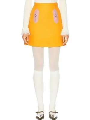 Valentino Garavani Crepe Couture Skirt - Bright Narciso & Pale Rose