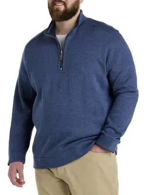 Tommy Bahama Big & Tall Flip Coast Reversible Pullover - Blue Heather