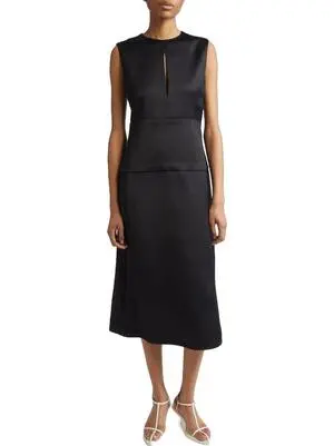 JIL SANDER Sleeveless Midi Dress - Black