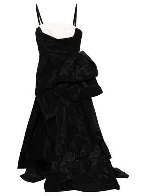 Zuhair Murad Draped Taffeta Gown - Black