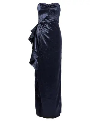 Safiyaa Eymen Draped Gown - Blue