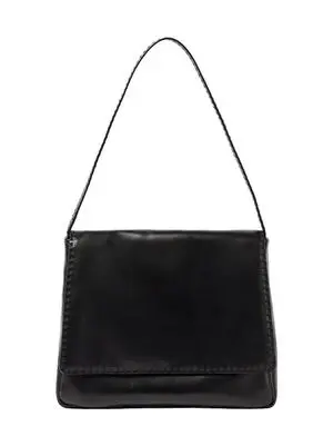 THE ROW Nuance Leather Shoulder Bag - Black