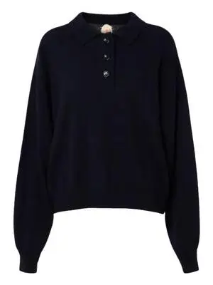 Jardin Des Orangers Wool And Cashmere Polo Sweater - Blue