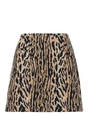 Rixo Mariah Leopard-print Miniskirt - Brown