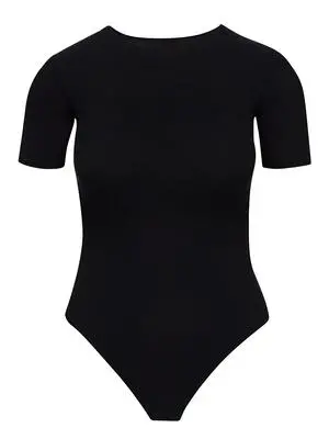 Commando Butter Short-sleeve Crewneck Bodysuit - Black