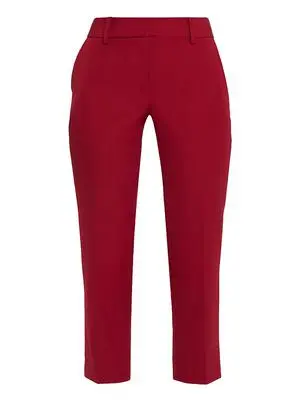 MILLY Milly Nicola Cropped Slim Cady Trousers Wine