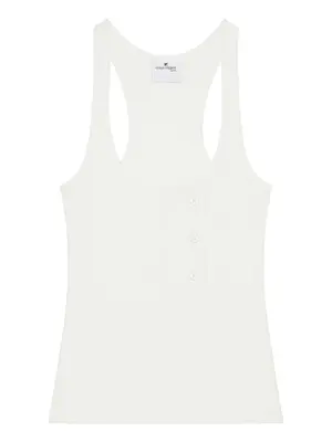 COURREGES Oblique 90's Tank Top - White