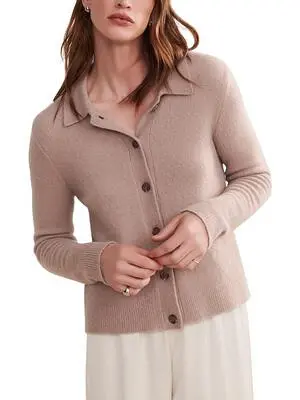 Jenni Kayne Murphy Collared Cashmere Cardigan Sweater - Mauve