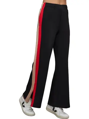 Carbon38 Carbon38 Wide Leg Track Pant Black