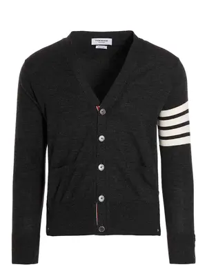 Thom Browne Thom Browne Merino Wool Cardigan Gray