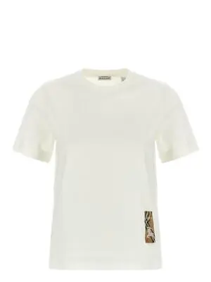 Burberry Check T Shirt - White