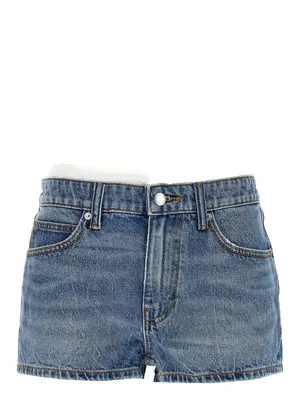 DENIM X ALEXANDER WANG Denim Shorts - Blue