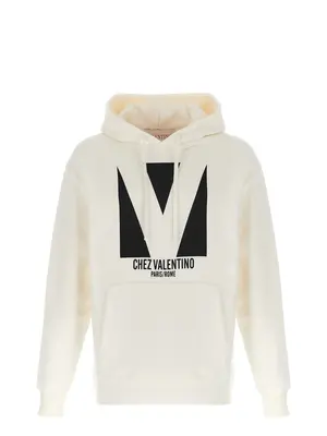 Valentino Garavani Valentino Garavani Brushed Cotton Hoodie White