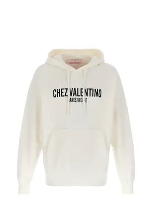 Valentino Garavani Brushed Cotton Hoodie - White