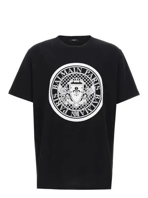 BALMAIN Velvet Logo T Shirt