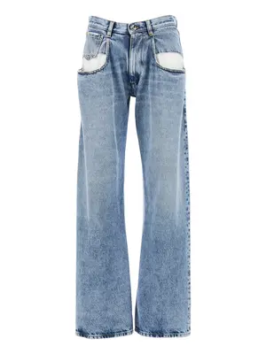 MAISON MARGIELA Jeans With Slit Detail - Light Blue