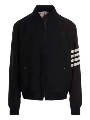 Thom Browne 4 Bar Wool Bomber Jacket - Blue