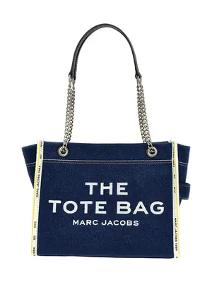 Marc Jacobs Denim Chain Medium Tote - Blue