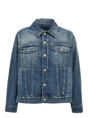 MAISON MARGIELA Layered Denim Jacket - Blue