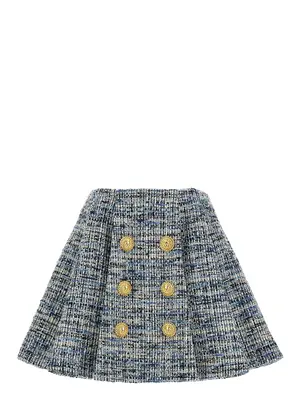 BALMAIN Tweed Mini Skirt