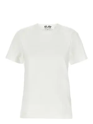 Play Comme Des Garcon Heart Patch' T Shirt - White