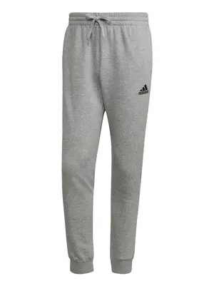 Adidas Essentials Fleece Regular Tapered Pants - Medium Grey Heather / Black