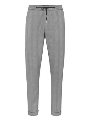 Philipp Plein Checkered Jogging Trousers - Black