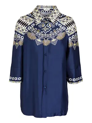 ETRO Etro Printed Silk-Twill Shirt