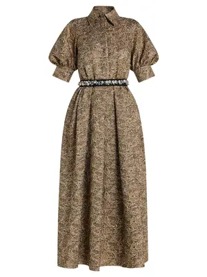 Dice Kayek Jacquard Maxi Dress - Gold