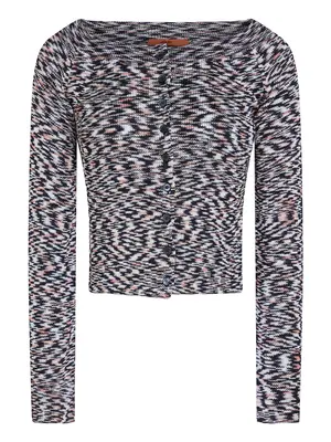 Missoni Cropped Spacedyed Cardigan - Midnight Blue
