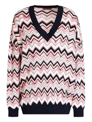 Missoni Oversized Crochet-knit Wool-blend Sweater - Multicolor