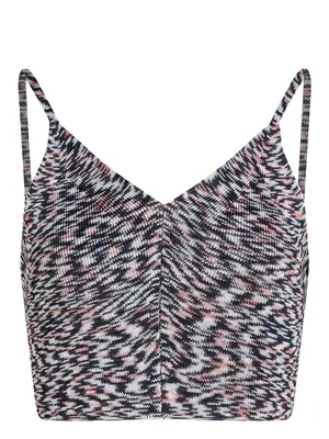 Missoni Cropped Knitted Top - Midnight Blue