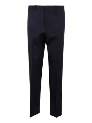 JIL SANDER Lightweight Wool Gabardine Trousers - Blue
