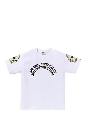A BATHING APE Souvenir Skull Tee Shirt - White