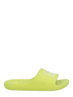 Armani Exchange Armani Exchange Rubber Pool Slides With Logo Green