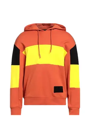 Armani Exchange Cotton-Blend Hoodie Orange