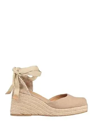 CastaÑer Espadrilles With Ankle Ties - Beige