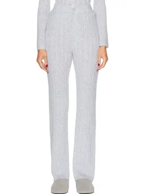 Guest In Residence Cashmere Cable Trouser - Stone