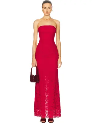 SHANI SHEMER Elin Midi Dress - Scarlet Red
